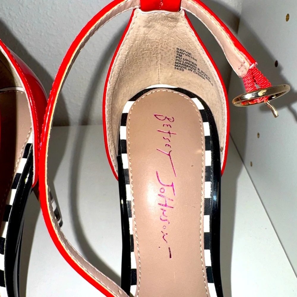 Betsey Johnson | Shoes | Betsey Johnson Red And Yellow Stiletto Heels ...